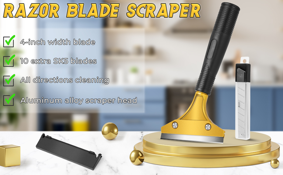 Amazon.com: DIYSELF Tile Scraper, Heavy Duty Scraper Tool with ...
