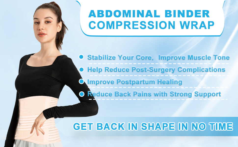 Amazon.com: ACCUBIO Postpartum Belly Band Wrap, Recovery Girdles Abdominer Binder Post Surgery ...