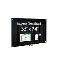 Amazon.com : Magnetic Glass Whiteboard 6'x4', 72"x48" Glass Dry Erase Board for Wall Mounted ...