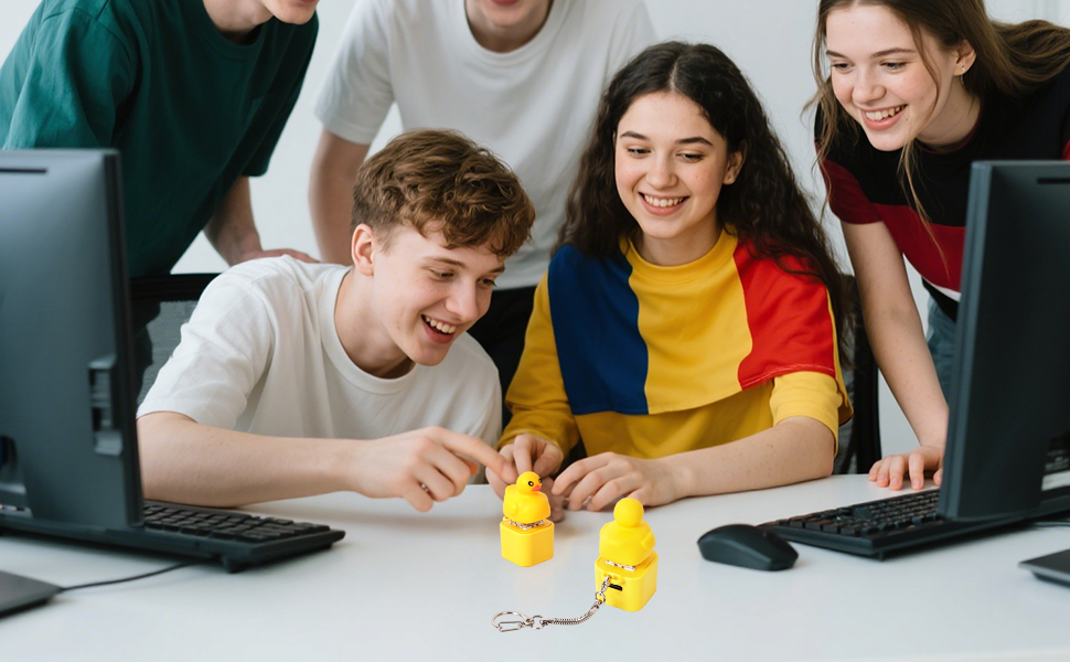 Amazon.com: Duck Quacking Fidget Toy - Rechargeable Quacking Duck Keychain, Quacking Duck Stress ...