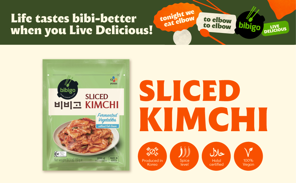 Bibigo Sliced Kimchi, 150g : Amazon.co.uk: Grocery