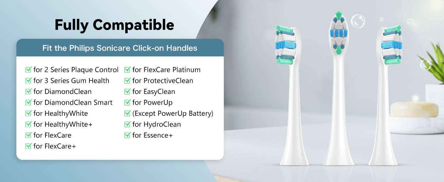 Amazon.com : Replacement Toothbrush Heads Compatible with Philips ...