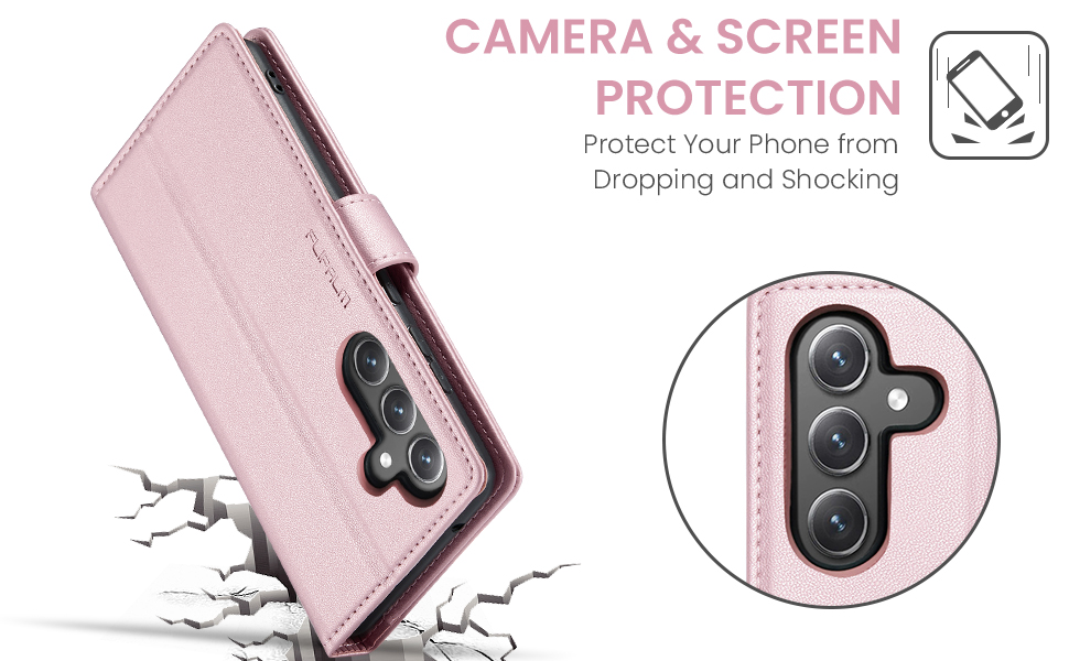 Amazon.com: for Samsung Galaxy A25 5G Wallet Case with RFID Blocking Credit Card Holder, PU ...