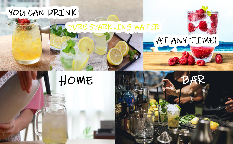 Amazon.com: Mlijzard Sparkling Water Maker,1Liter Soda Siphon,Seltzer Water Maker,Carbonated ...