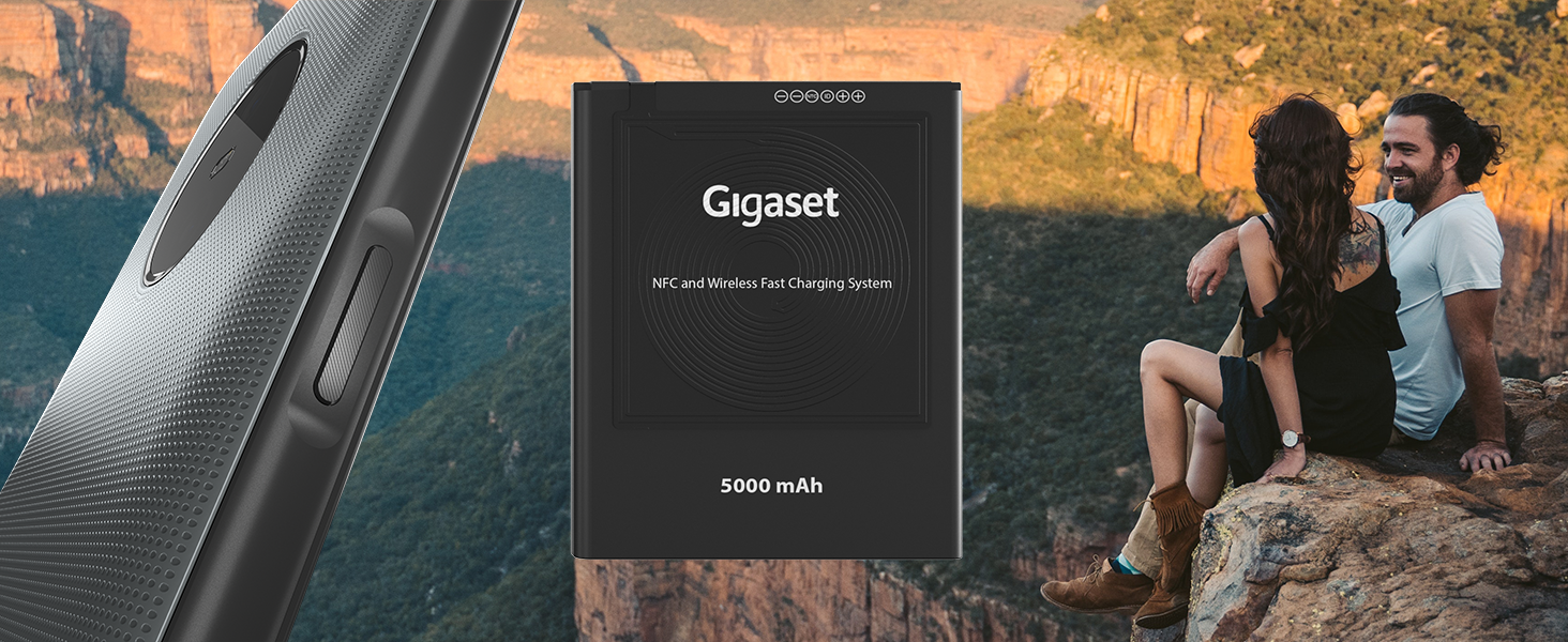 Gigaset Smartphone-Akku - passend für GX6 und GX4 - 5000 mAh - verwendbar als Wechsel- oder ...