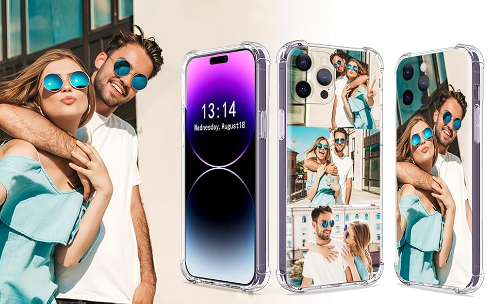 Bitrue Custom Personalized Picture/Photo Phone Case for iPhone 17 Air 16e 16 15 14 12 13 11 Pro ...