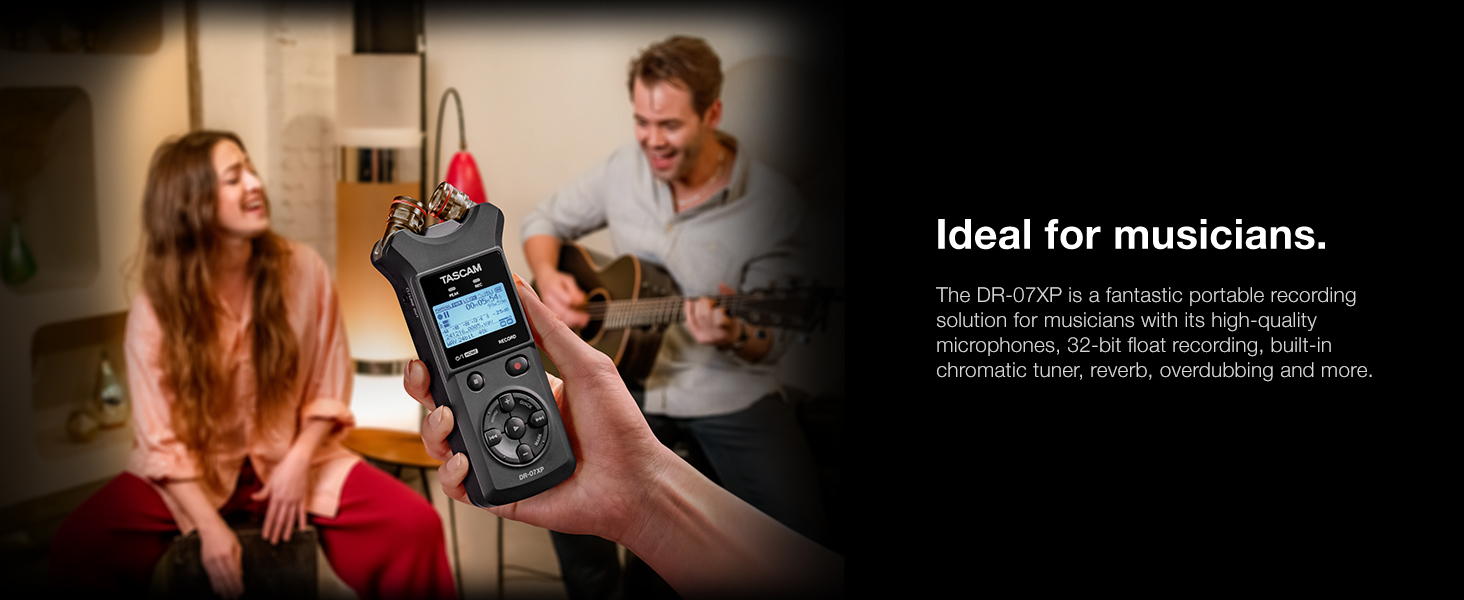 Amazon.com: TASCAM DR-07XP 32-Bit Float Portable Handheld Field Recorder and USB-C Audio ...
