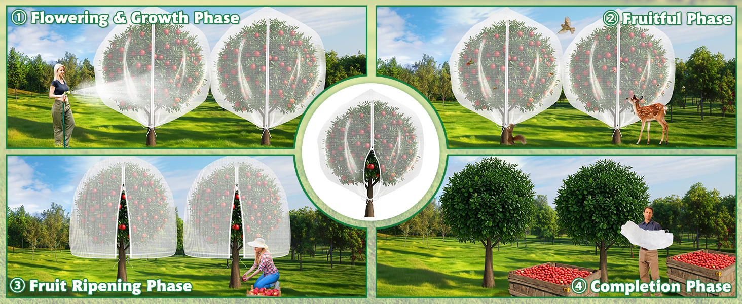 Amazon.com : OZMI Large Bird Netting for Garden Blueberry Bushes Fruit Tree Netting Cover 8 x 8 ...