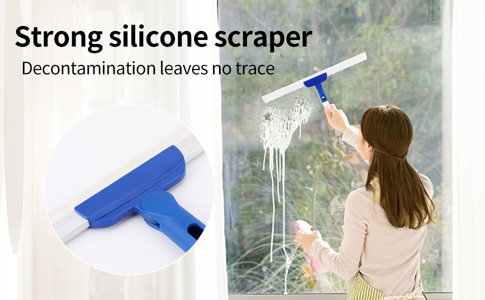 Amazon.com: Floor & Window Professional 180° Rotatable Squeegee Scrubber with 56" Adjustable ...