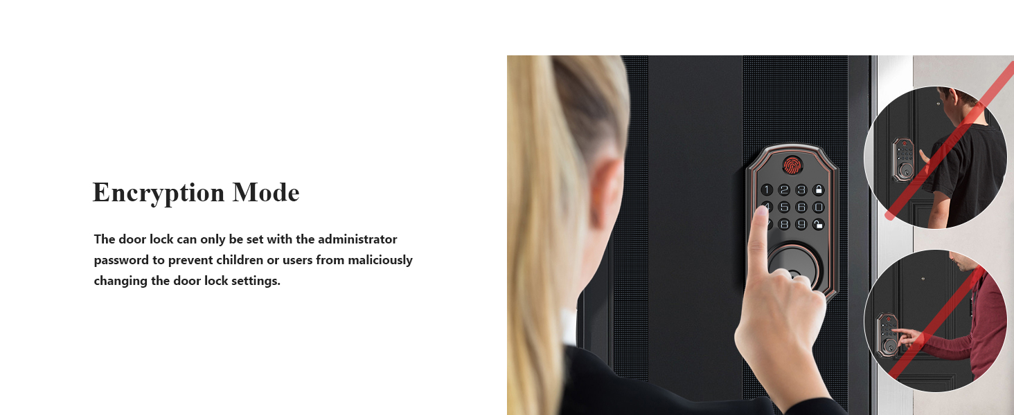 ZSZ Smart Locks for Front Door, Keyless Entry Door Lock with Fingerprint, Keypad & Code Unlock ...