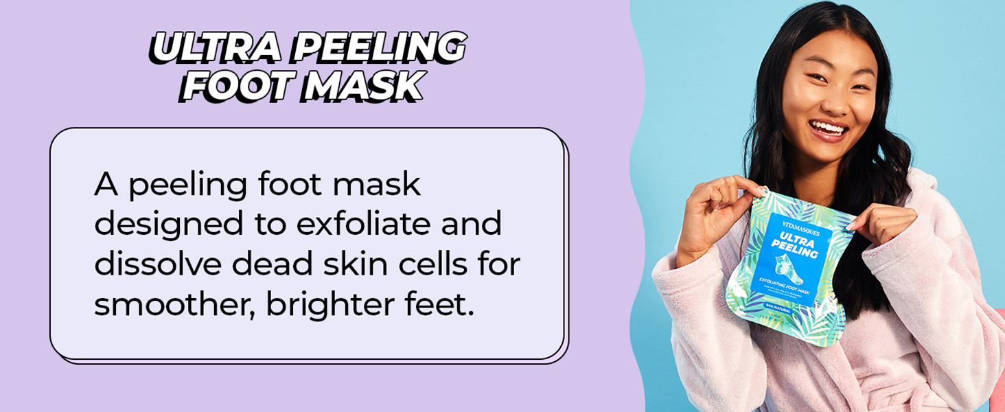 Amazon.com: Vitamasques Ultra Foot Peeling Mask, 5 Pack - Exfoliating Foot Peel Mask for Dry ...