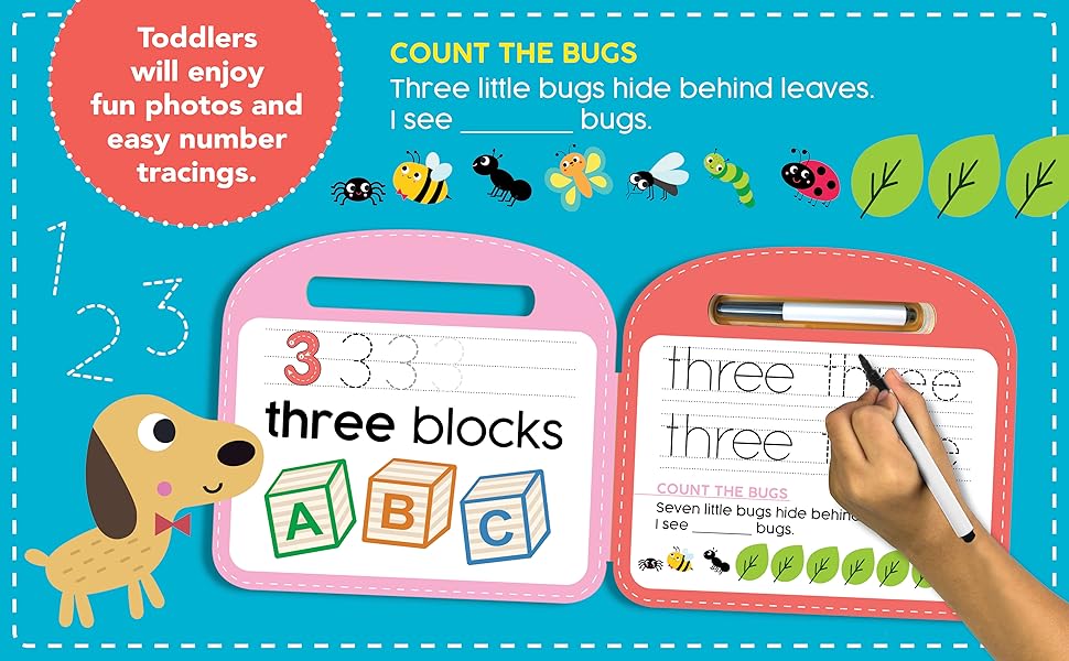 Amazon.com: Write & Wipe 123 - Children's Illustrated Novelty Learning Board Book - Wipe Clean ...