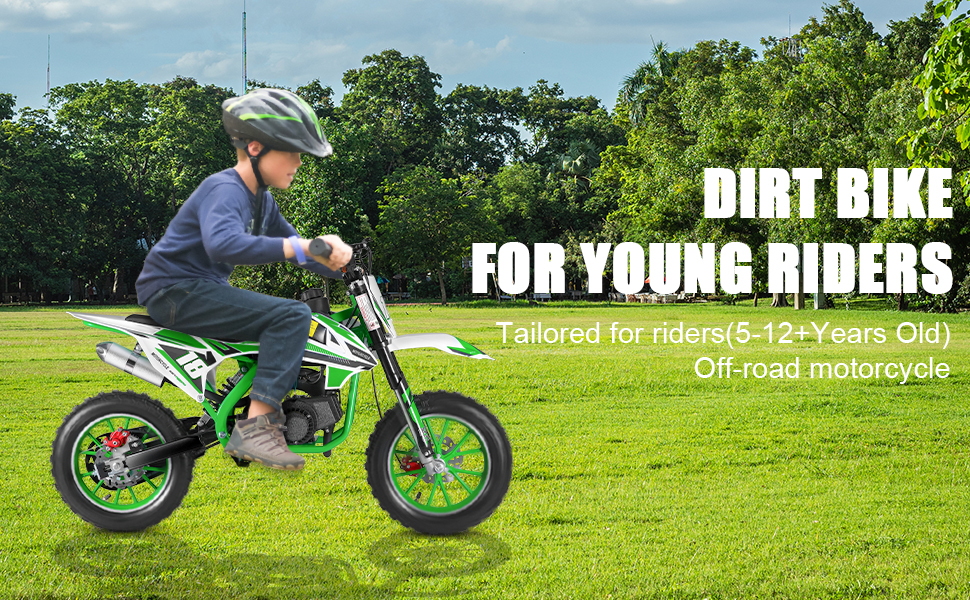 Amazon.com: mufsceku 49CC Kids Dirt Bike,2-Stroke Gas Power Motocross Bike,Pit Bikes Motocross ...