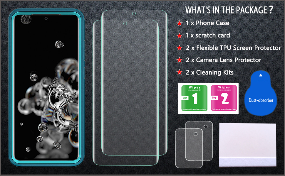 Amazon.com: YKHJKLEC for Samsung Galaxy S20 Ultra Case, Military Grade Shockproof/Drop Proof ...