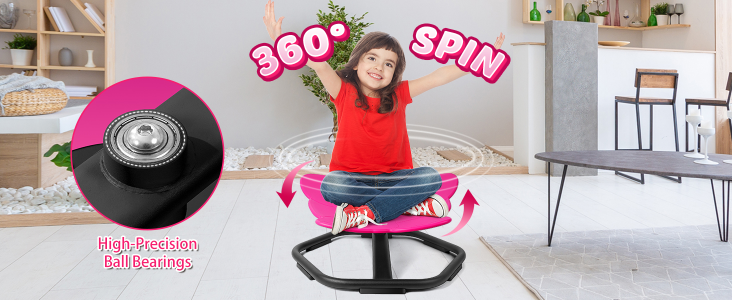 TERRAMUS Elephant Swivel Chair for Kids, 360° Spinning Seat, Toddler Sit and Spin Wobble Chair ...