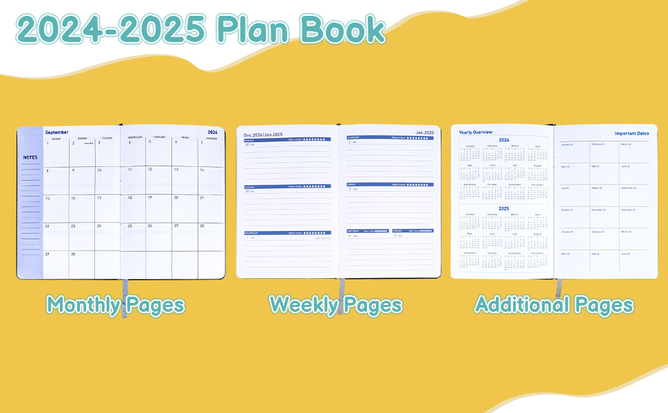 2024 Weekly Planner,18 Month Planner with Tabs, Monthly Weekly Daily ...