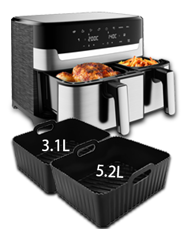 Air Fryer Accessories for Tefal 5.2L/3.1L, Tower T17099, Lakeland 5L/3L, Salter 5.5L/3.5L, Netta ...