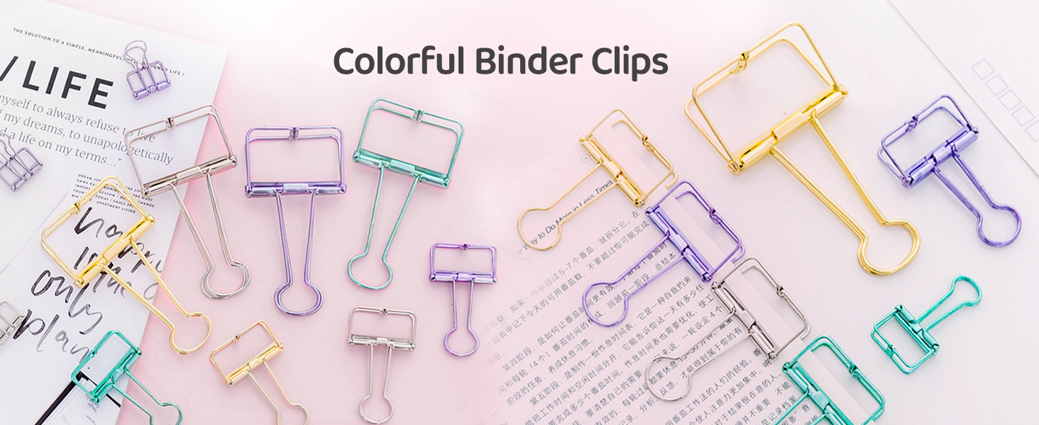 Amazon.com: 16PCS Multicolor Metal Wire Clips Hollow Out Paper ...