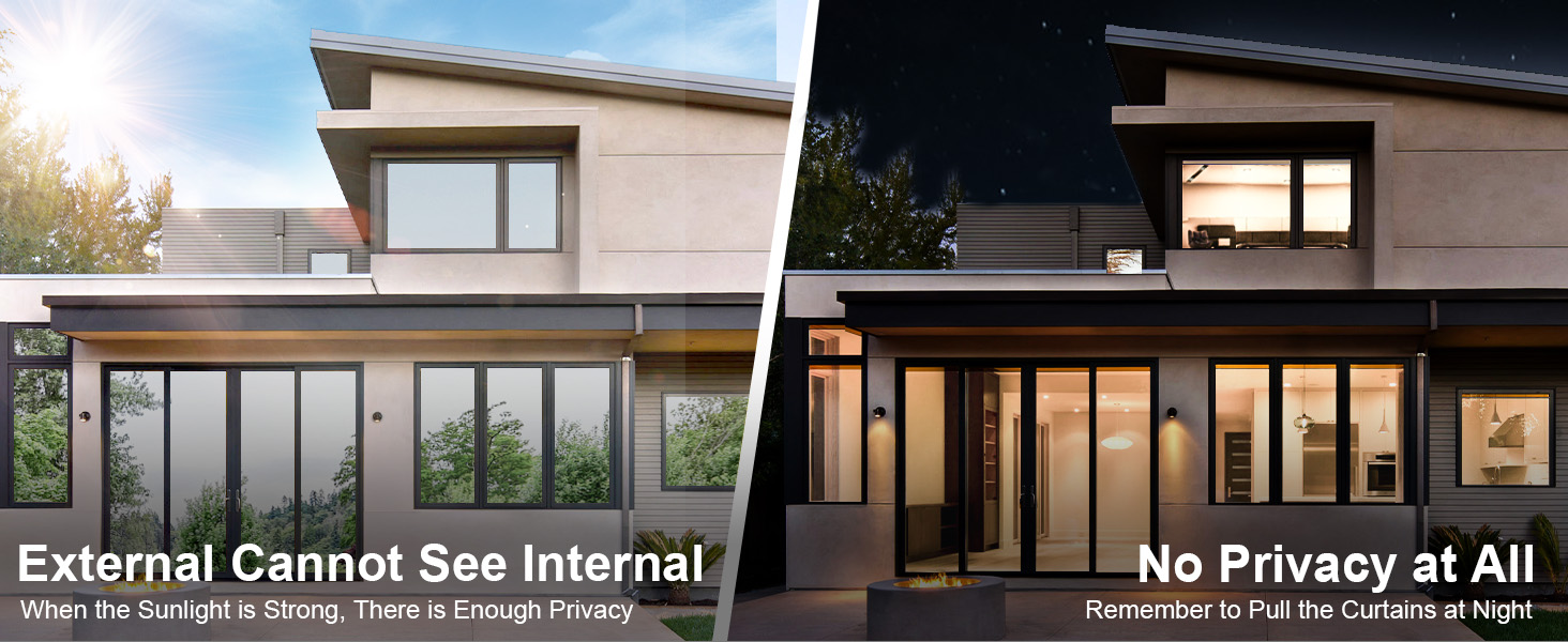 Lifetree One Way Window Film Privacy: Reflective Mirror Window Tint Film Clear for Glass Windows ...