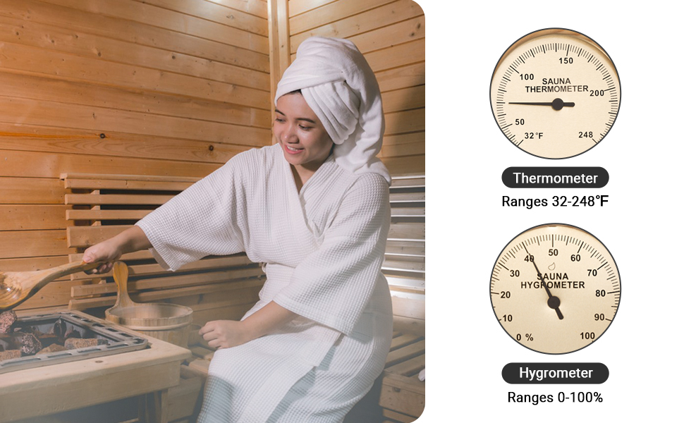Amazon.com : Sauna Thermometer and Hygrometer, 2 in 1 Sauna Thermometer Fahrenheit Accessories ...