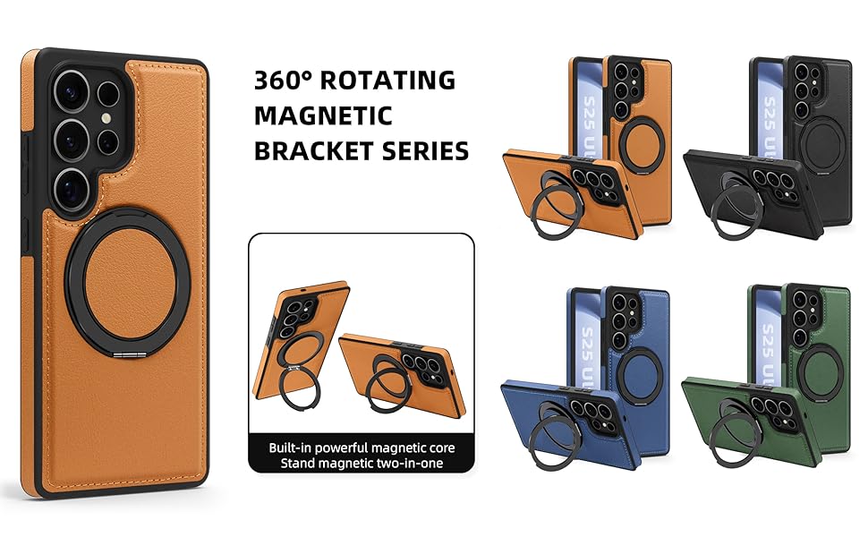 Amazon.com: Newhalper for Samsung Galaxy S25 Ultra Case Leather Magnetic [Compatible with ...