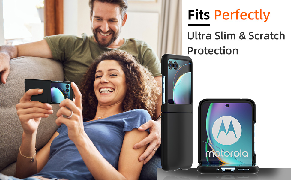 Amazon.com: Foluu Slim Fit Case for Motorola Razr Plus 2023, with 1 Pack Soft Inner TPU Moto ...