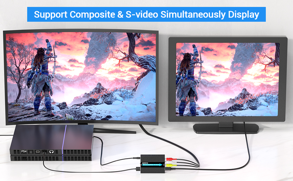 SUNNATCH HDMI to RCA(S-Video/Composite/AV/CVBS) Converter with S-Video + RCA Cables : Amazon.ca ...