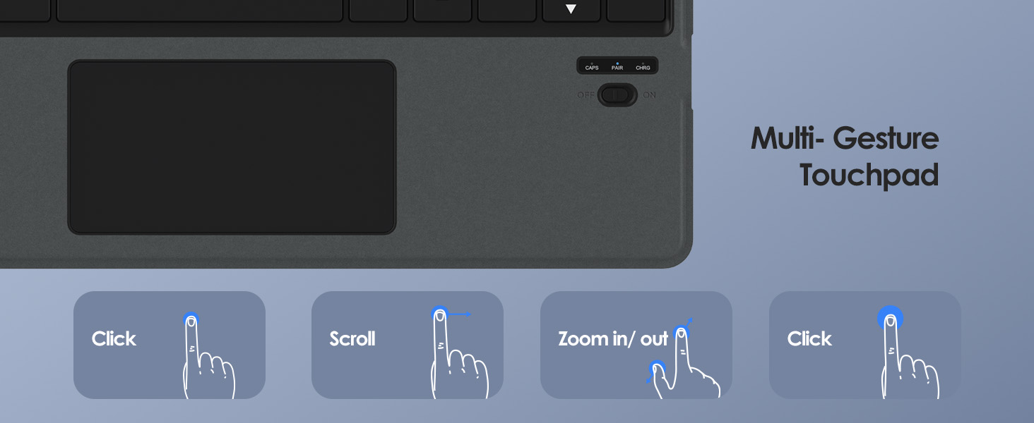 Qulose Surface Pro 9 Keyboard Detachable Wireless Bluetooth Keyboard For Microsoft