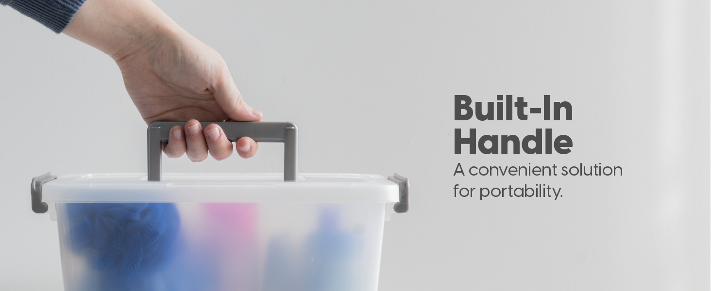 Amazon.com: IRIS USA 20 Quart Portable Clear Plastic Storage Bins with ...