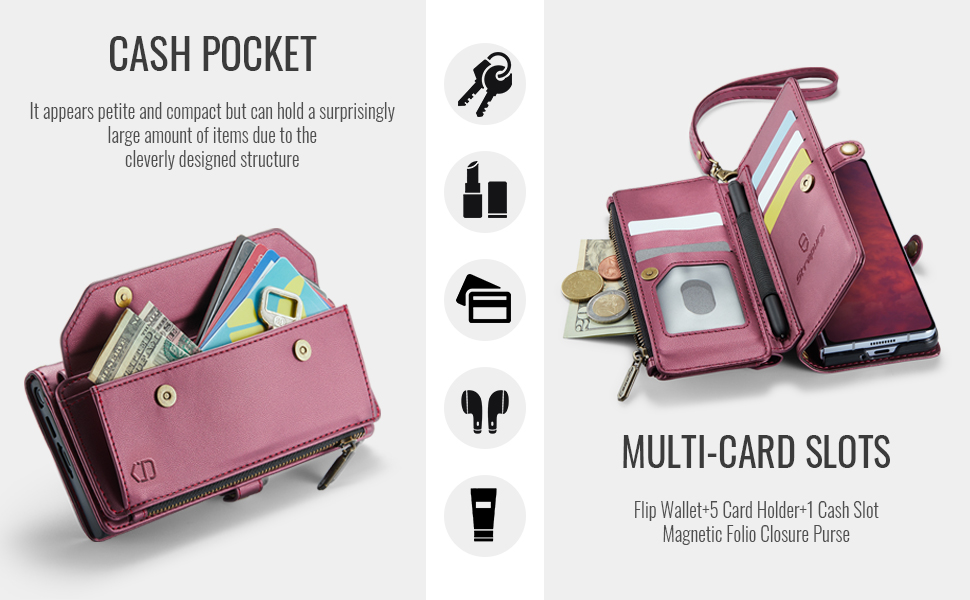 Amazon.com: Strapurs Crossbody Wallet Case Compatible with Samsung Galaxy Z Fold 6 with RFID ...