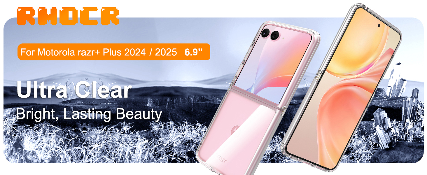 Amazon.com: RMOCR Case Compatible with Motorola Razr Plus 2024/2025, Clear Shockproof Phone ...