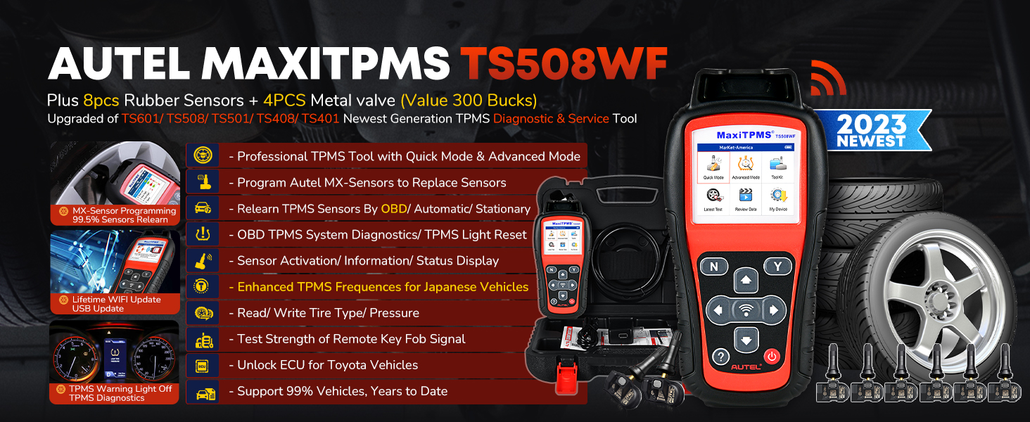 Amazon.com: Autel MaxiTPMS TS508WF KIT [2023 Enhanced WiFi Ver. of ...