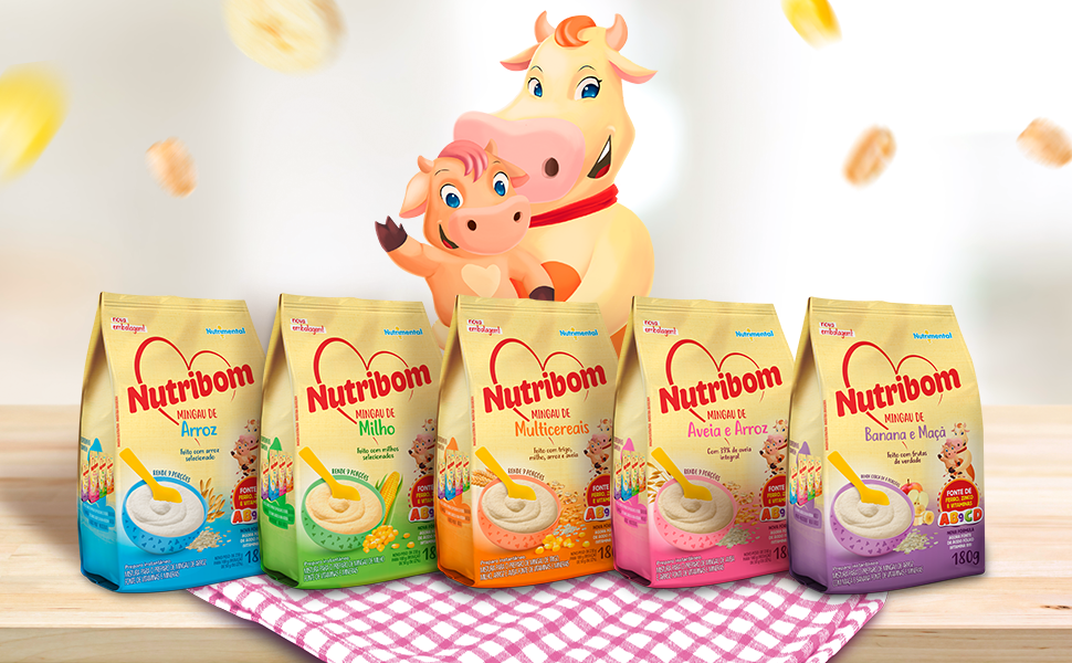 Nutribom Mingau Aveia E Arroz 600G - Com 39% De Aveia Integral Fonte De Ferro Zinco E Vitaminas ...