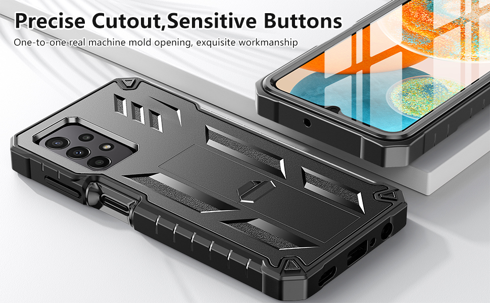 punbor Case for Samsung Galaxy A23 5G: Military Grade Shockproof 360 Protection with Kickstand ...