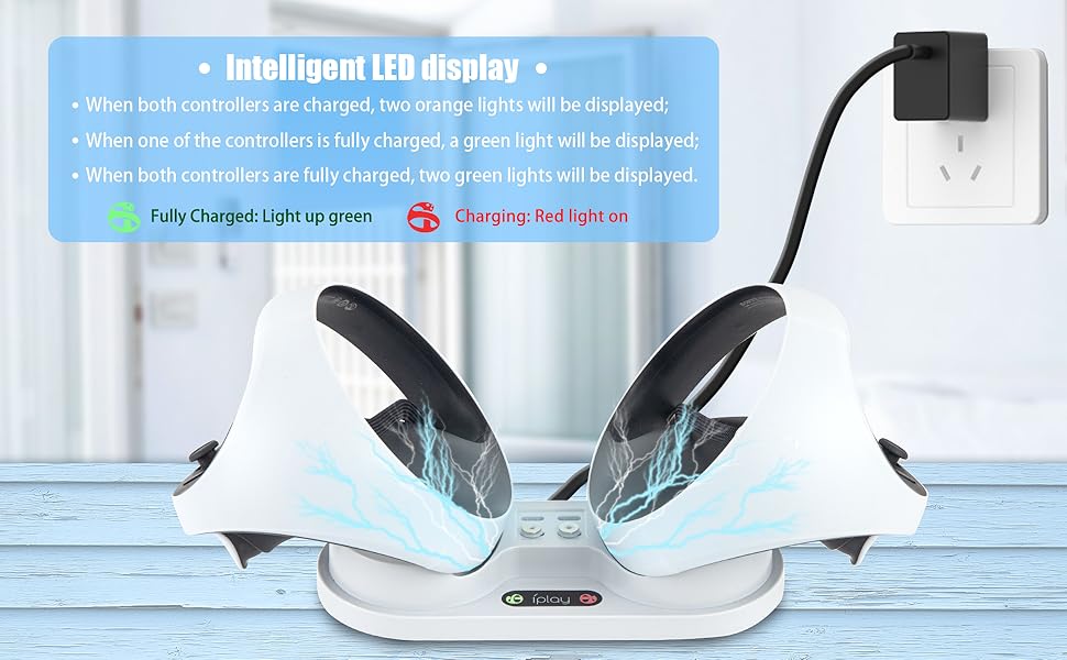 Amazon.com: PSVR 2 Controller Charging Station, PS VR2 Sense Charging Dock, Charging Stand for ...