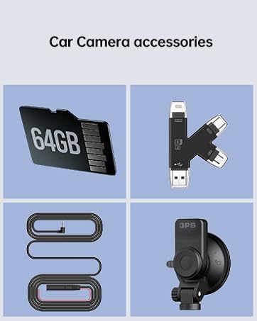 4K Dual Dash Cam Built-in WiFi GPS Front 4K and Rear 2K Dash Camera for ...