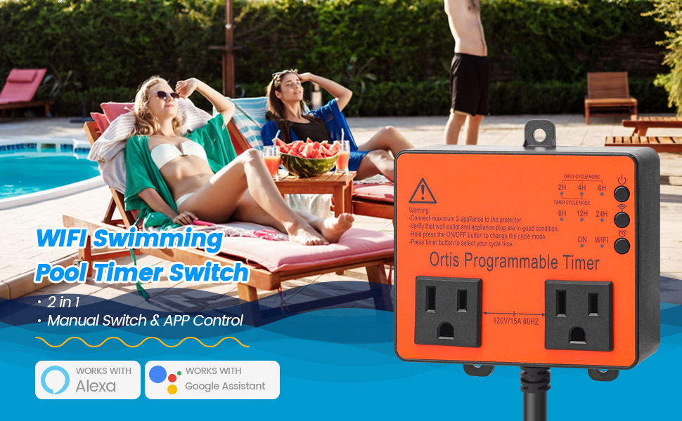 Amazon.com: WiFi Above Ground Pool Timer Switch, Ortis Smart Pool Timer with Smart Life App ...