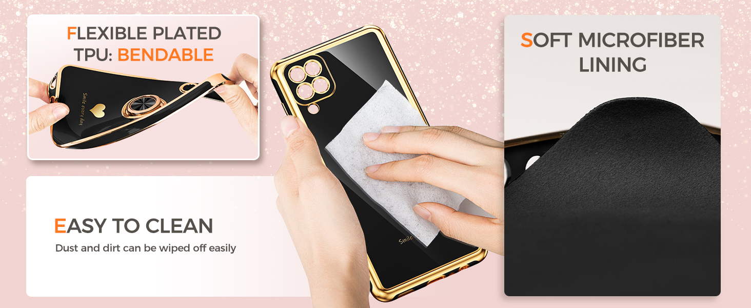 Amazon.com: Nonional for Samsung Galaxy A12 Case with 2 Pack Screen Protector, 360° Rotatable ...