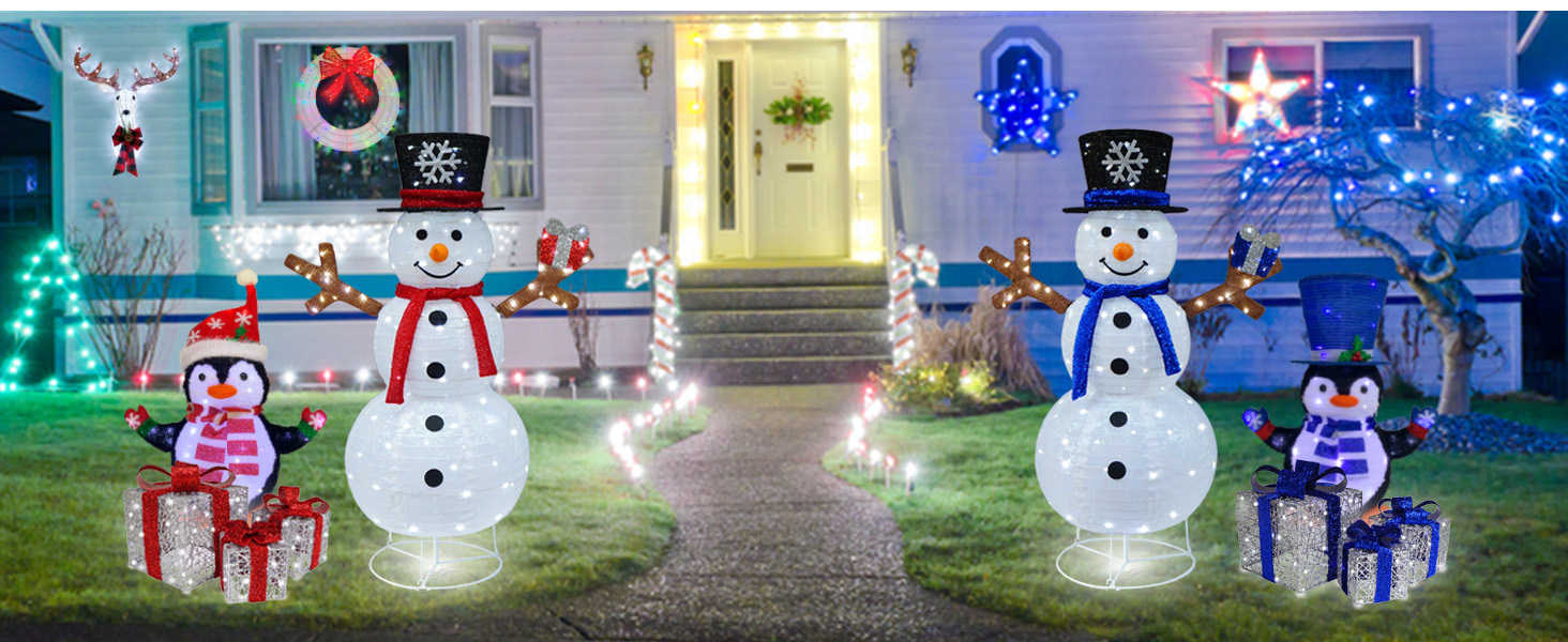 Amazon.com: Lighted Christmas Balls Outdoor Decorations, 2pcs Pop-Up ...