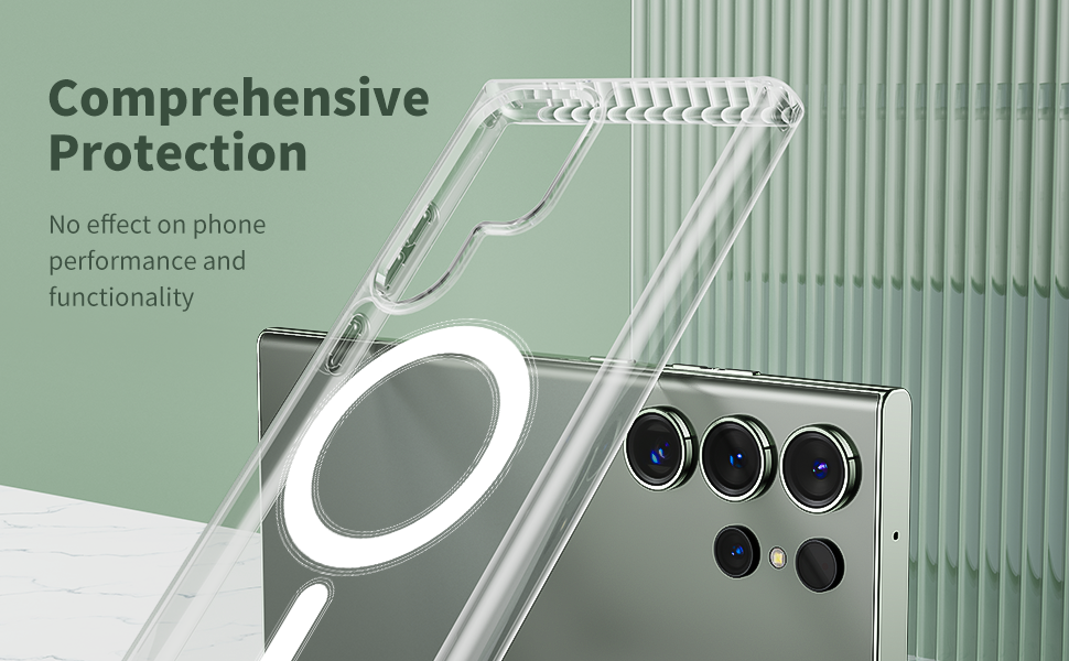 Amazon.com: ANNGELAS for Samsung Galaxy S23 Ultra Mag Safe Case,Slim Shockproof Protective Cover ...