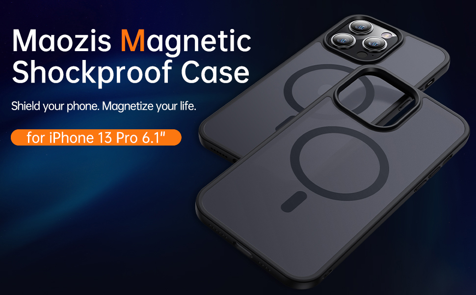 Amazon.com: Maozis Strong Magnetic Designed for iPhone 13 Pro Case, [Compatible with Magsafe ...