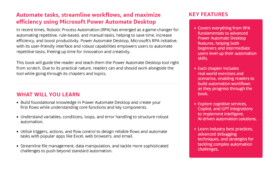 Ultimate Microsoft Power Automate Desktop: Leverage Microsoft's Robotic Process Automation ...
