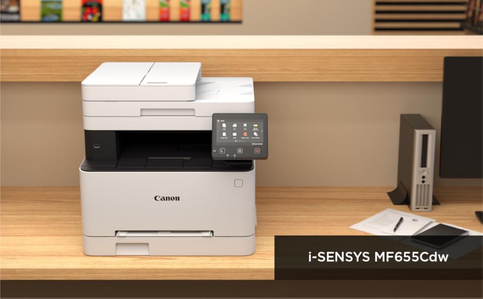 Canon I-SENSYS MF655CDW A4 Colour Multifunction Laser Printer 21PPM 600X600 F/R USB/RETE/WI-FI ...
