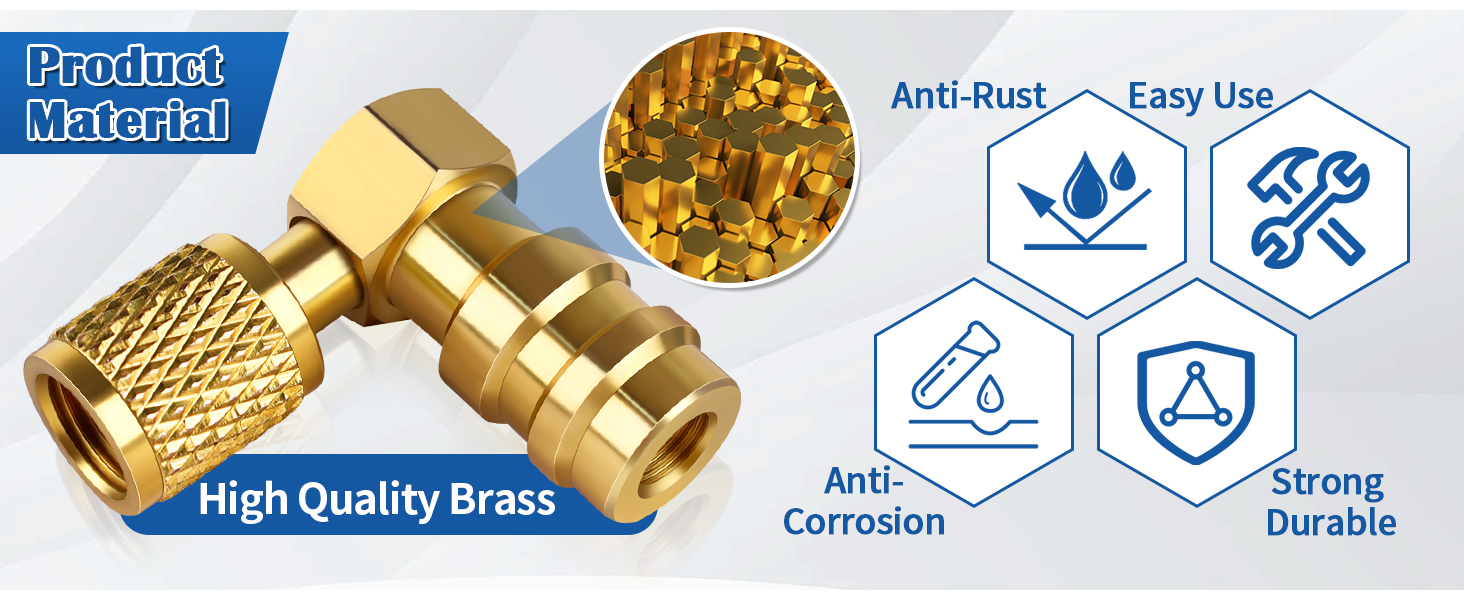 Amazon.com: FANOVO 90° R12 to R134a Adapter, High & Low Pressure R12 to R134a Conversion kit ...