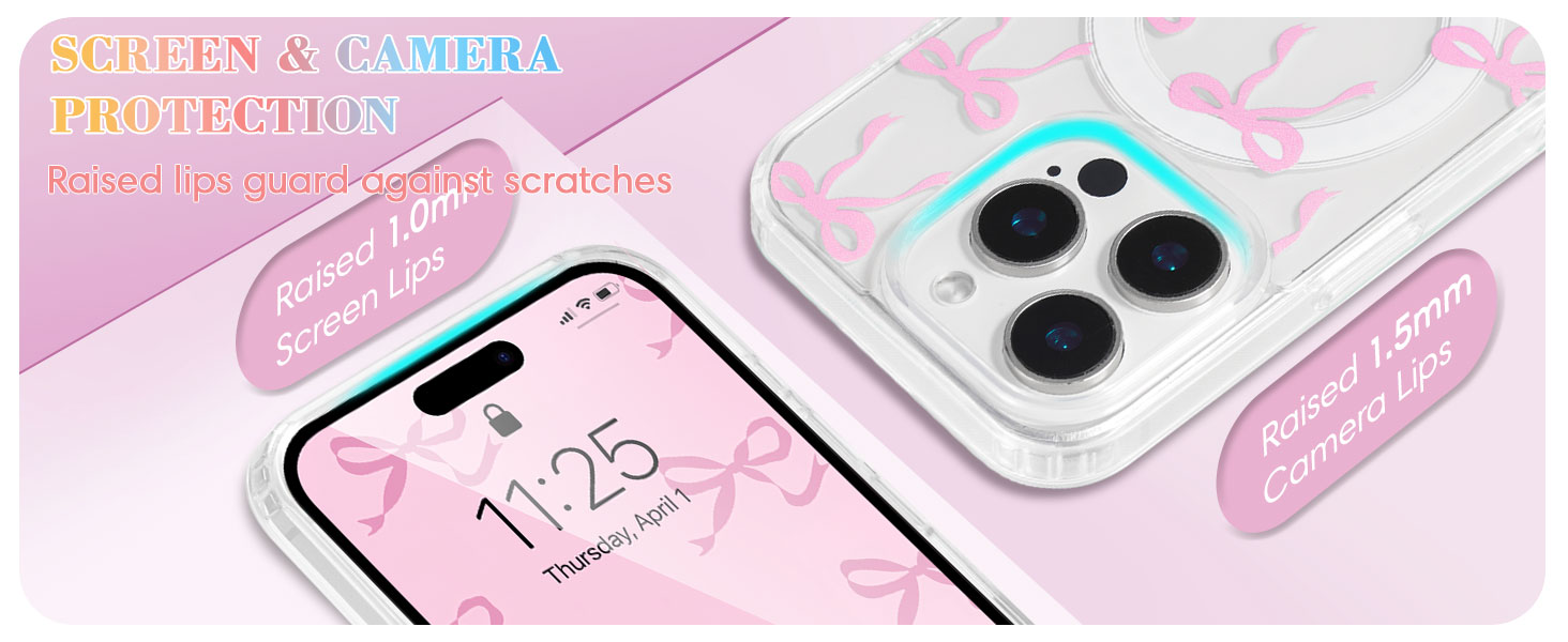 Amazon.com: UEEBAI Magnetic for iPhone 16 Pro Max Case, Bow Case Compatible with MagSafe ...