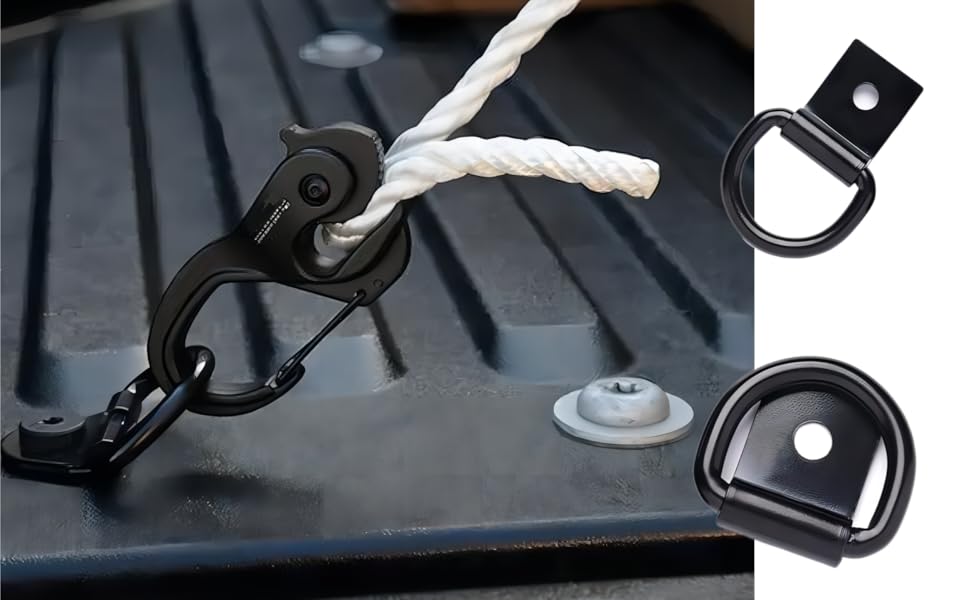 Amazon.com: 4 Pcs D Rings Tie Down Anchors Hooks for Floor Trucks RV Campers Vans ATV SUV Boats ...