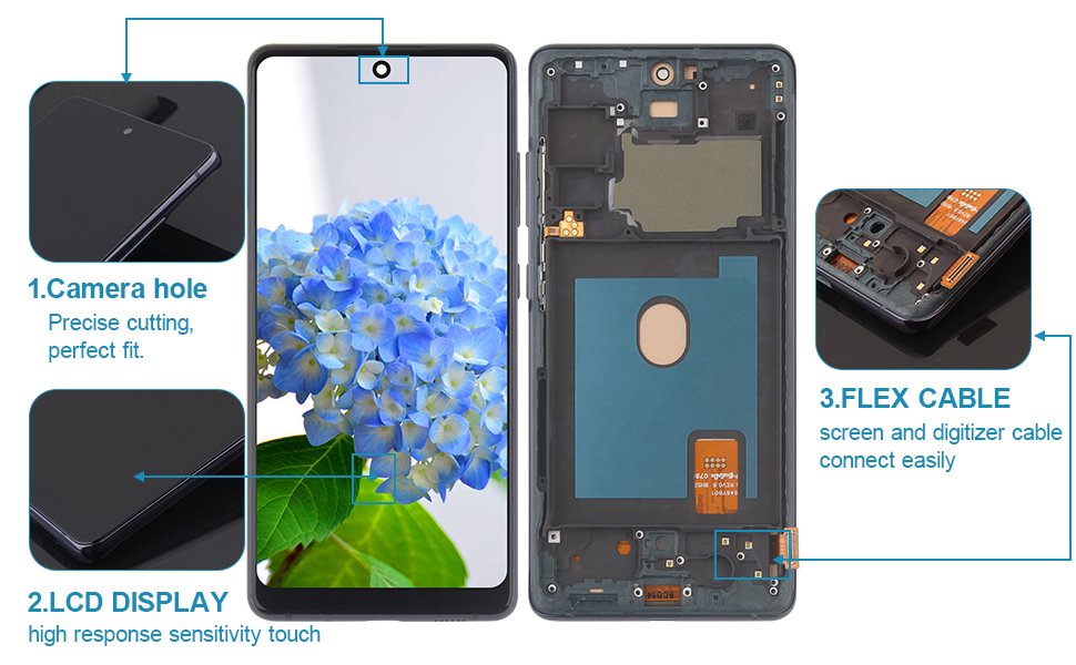 Ocolor Screen Replacement for Samsung Galaxy S20 FE G781B LCD Display Touch Digitizer Assembly ...