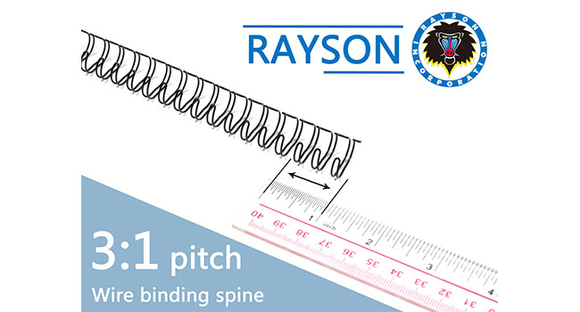 Rayson Book Binding Ring, 9.5 mm Double Loop Wire 3:1 Pitch 34 Holes Wire Ring Black 100pcs/box ...