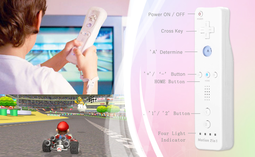 MOICUCU Wii Remote Controller mit Motion Plus und Nunchuck,Wireless ...