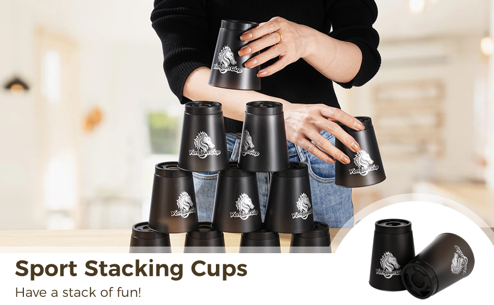Amazon.com: yeesport 12 Pcs Sport Stacking Cups, Sport Training Game ...